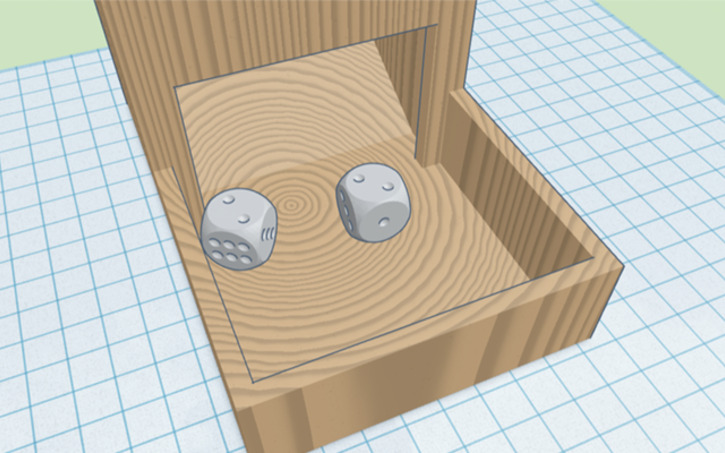 Dice Tower Sim Lab Challenge - Tinkercad