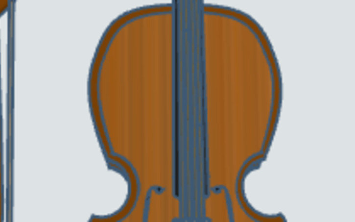 3D design Cello and Bow - Tinkercad