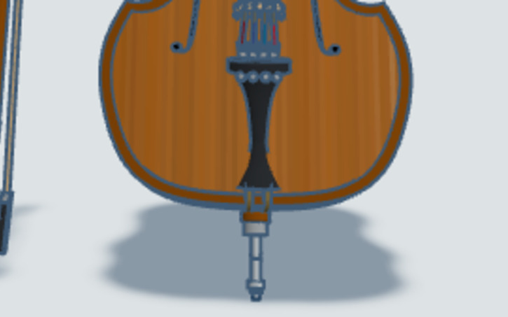 3D design Cello and Bow - Tinkercad