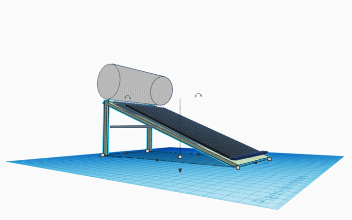 3D design Calentador solar - Tinkercad