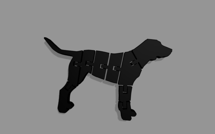 3D design Flexi Dog - Tinkercad