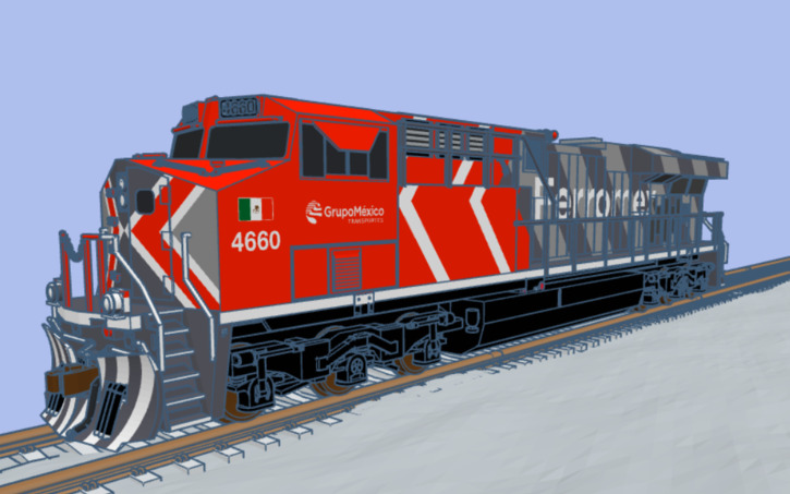 3D design Ferromex ES44AC 4660 V2 - Tinkercad