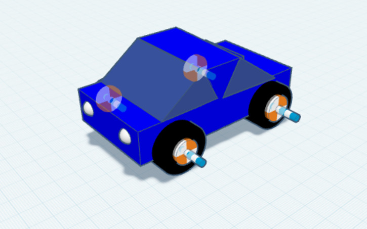 3D design Keyboard Controlled SUPER CAR - Tinkercad
