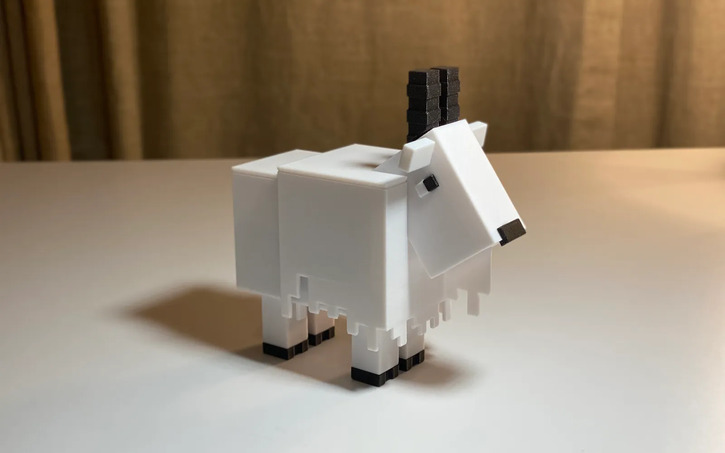 3D design MINECRAFT Goat - Tinkercad