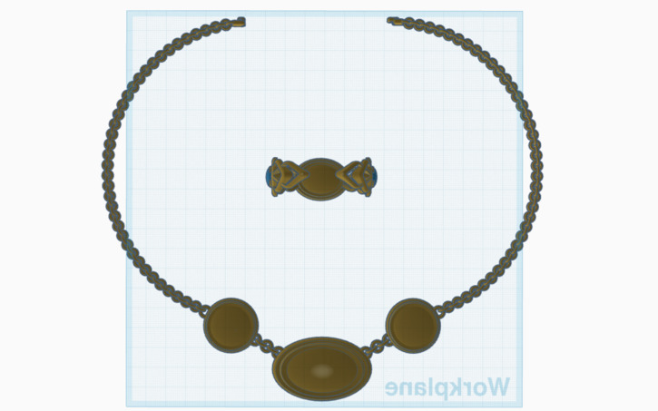 3D design Necklace and Bracelet Set - April 2025 - Tinkercad