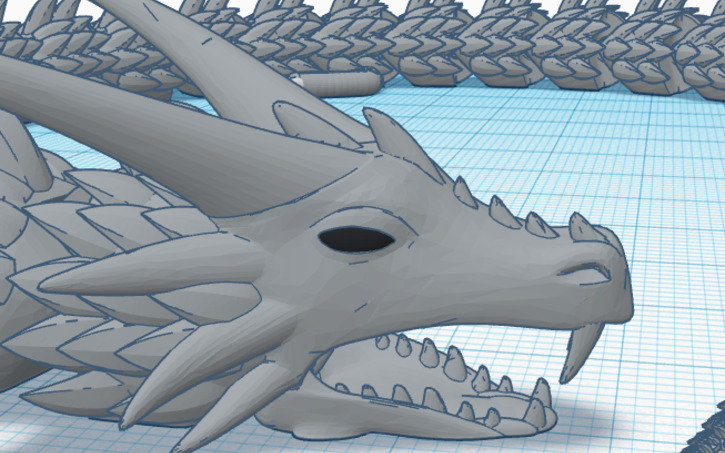 3D design Articulated Dragon - Tinkercad