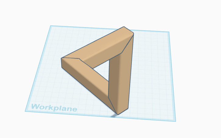 3D design Penrose Triangle - Tinkercad