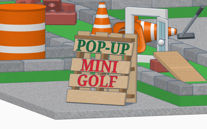 3D design Pop-Up Mini Golf - Tinkercad