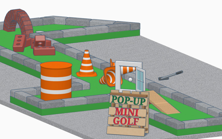 3D design Pop-Up Mini Golf - Tinkercad