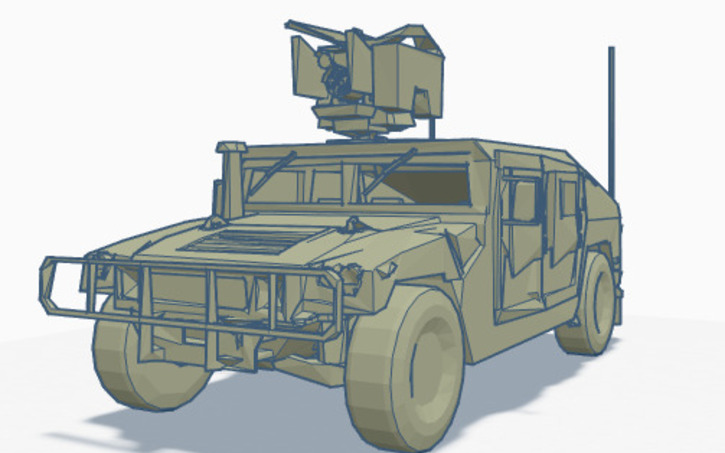 3D design Military Humvee - Tinkercad
