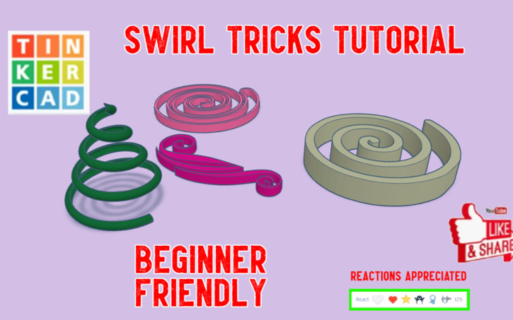 3D design swirl tutorial - Tinkercad