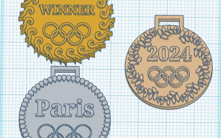 3D design Olympic Medals - Tinkercad