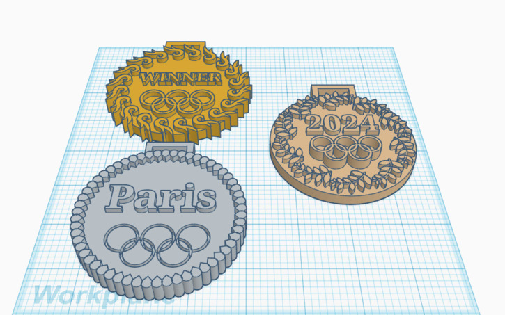 3D design Olympic Medals - Tinkercad