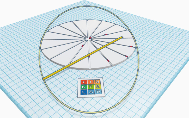 3D design Trammel of Archimedes 8x SIM LAB - Tinkercad