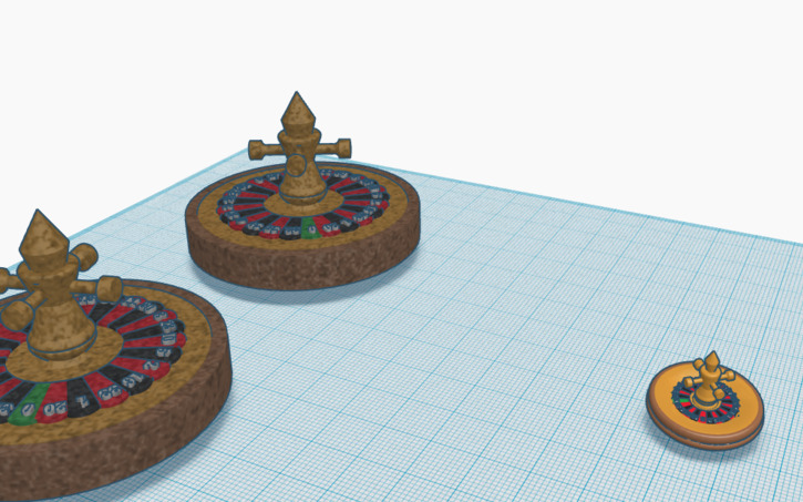 3D design roulette wheel top - Tinkercad