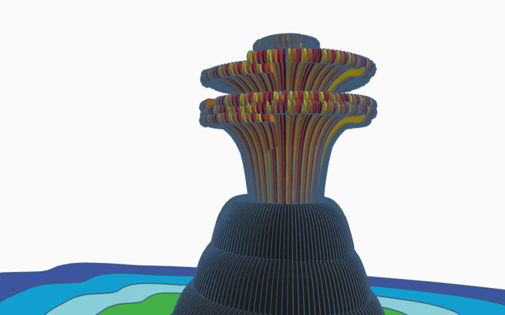 3D design Scribble Volcano (Over 700 Shapes) - Tinkercad