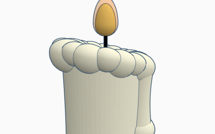 3D design Candle - Tinkercad