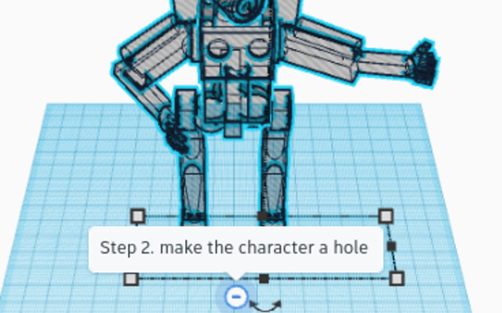 3D design character gradient - Tinkercad