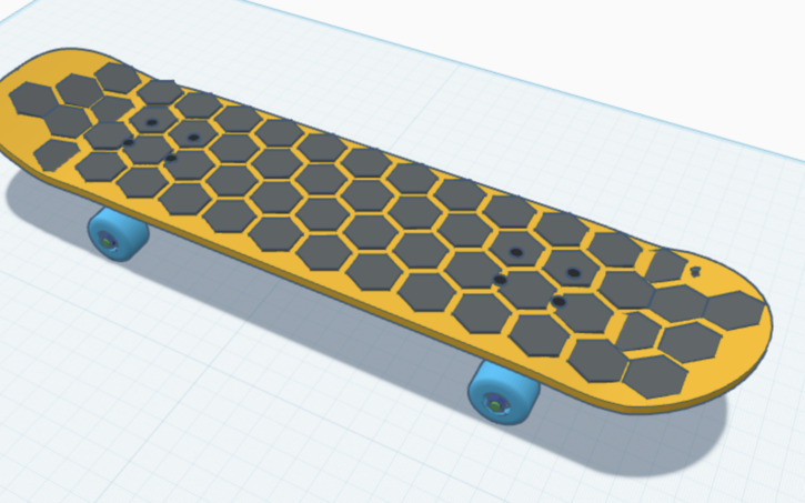 3D design Skateboarding Turtle - Tinkercad