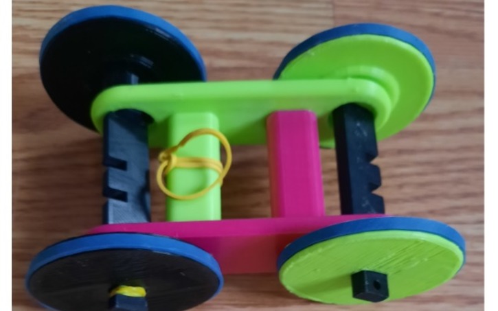 3D design Rubber Band Car ASMS - Tinkercad