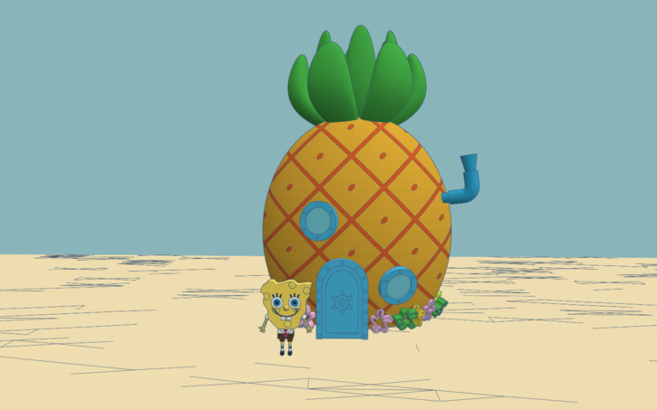 3D design CheeseBob SquarePants - Tinkercad