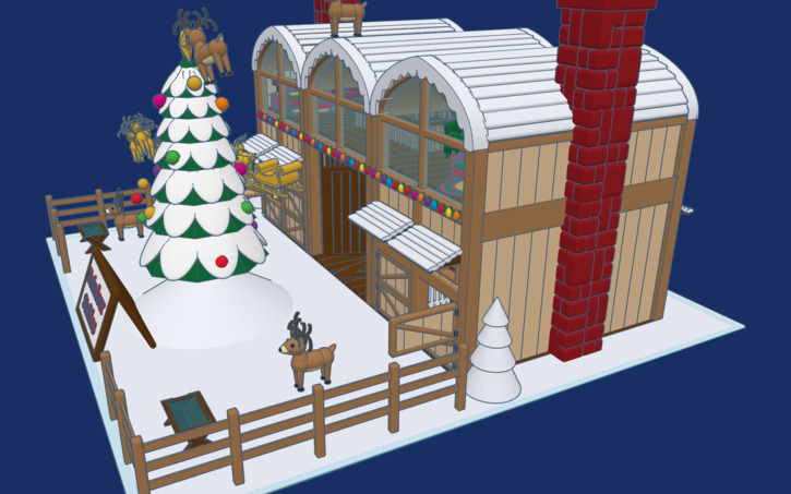 3D design Reindeer Stables - Tinkercad
