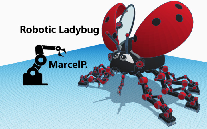 3D design Robotic Ladybug - Tinkercad