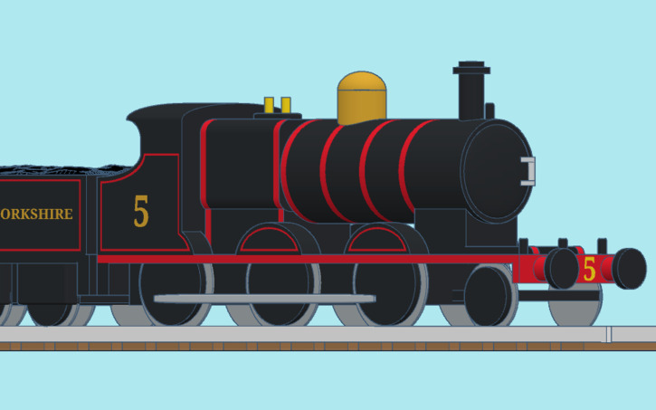 3D design James The Splendid Red Engine (L&Y Class 28 Mogul Experiment ...