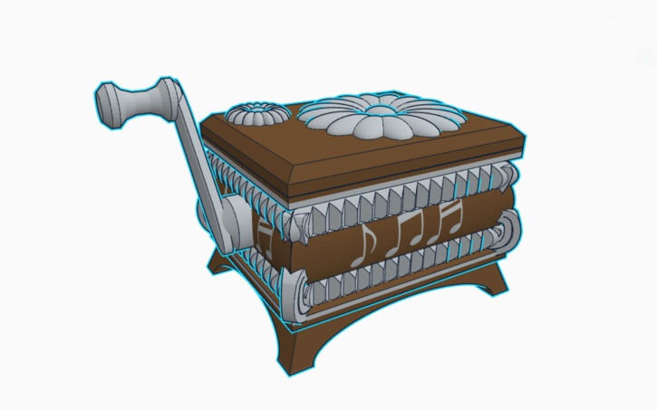 3D design Embellished Music Box - Tinkercad
