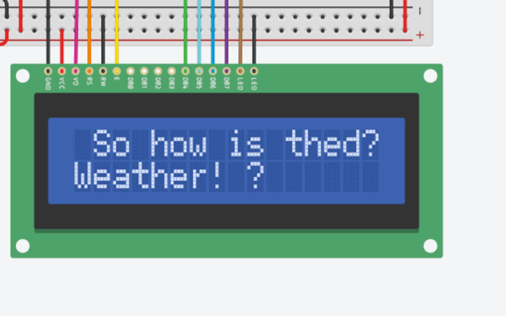 Circuit design LCD talk V 3.0 - Tinkercad