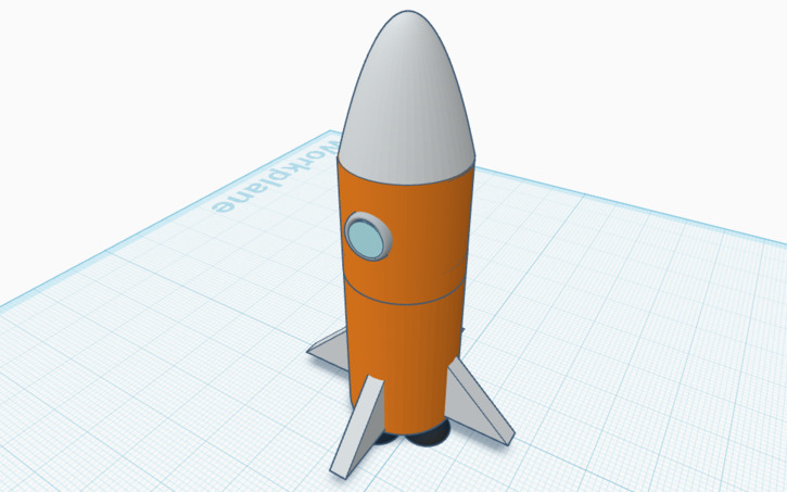 3D design Rocket - Tinkercad