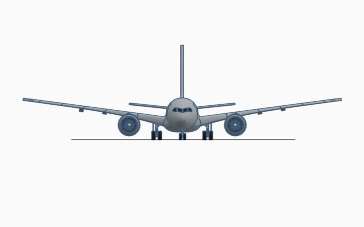 3D design Boeing 787 - Tinkercad