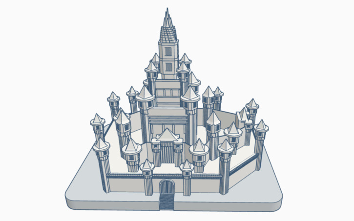 3D design Origami Castle - Tinkercad