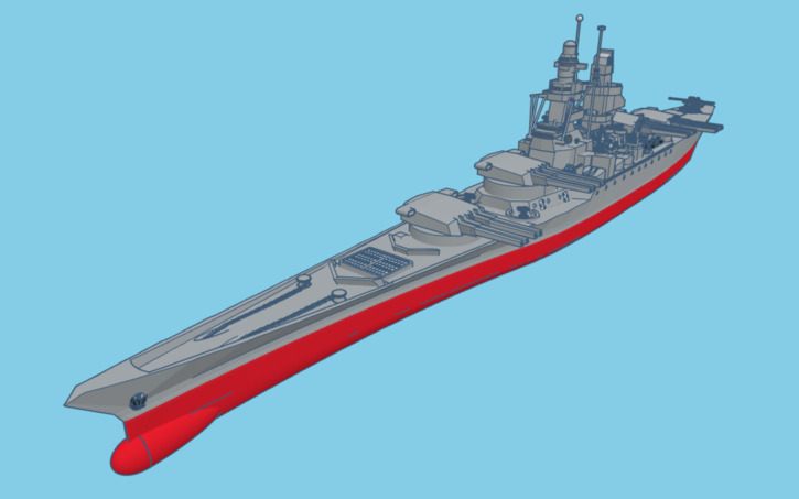 3D design LNS/FS Super-Alsace Class Guided Missile Battleship/BBG-07 ...