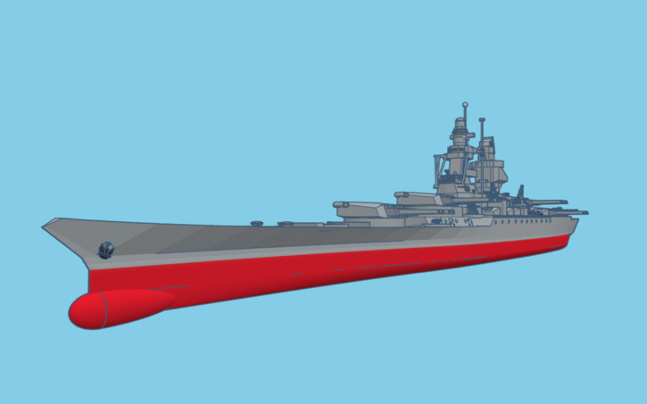 3D design LNS/FS Super-Alsace Class Guided Missile Battleship/BBG-07 ...