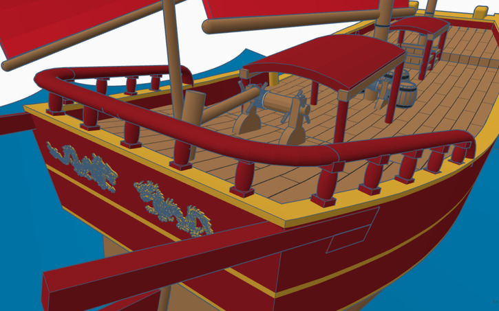 3D design Chinese Junk - Tinkercad