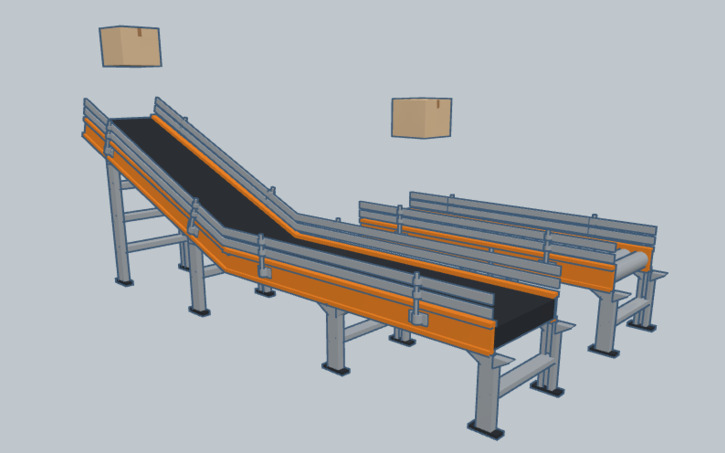 3D design Conveyor belt v2- Simlab |Updated - Tinkercad