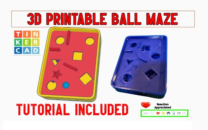 3D design marble maze 3d printable tutorial - Tinkercad