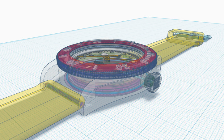 3D design Wristwatch - Tinkercad