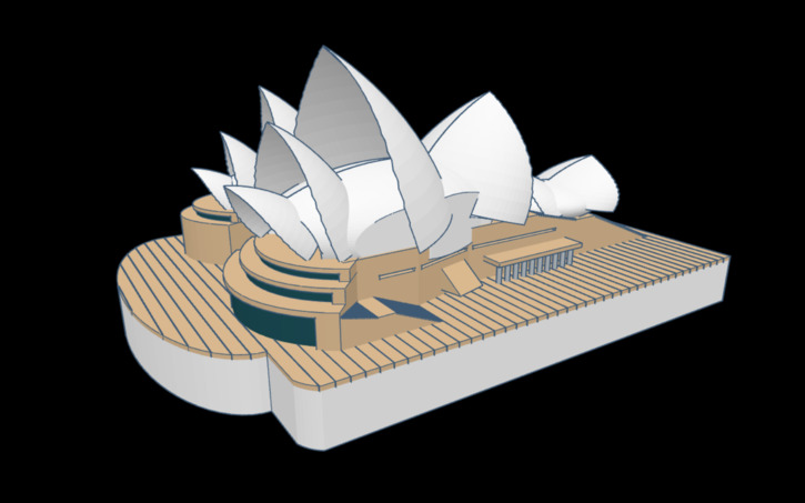 3D design Sydney Opera House - Tinkercad