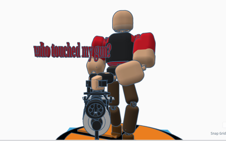 3D design TF2 Heavy 3d Printable figure - Tinkercad