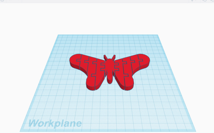 3D design Butterfly - Tinkercad