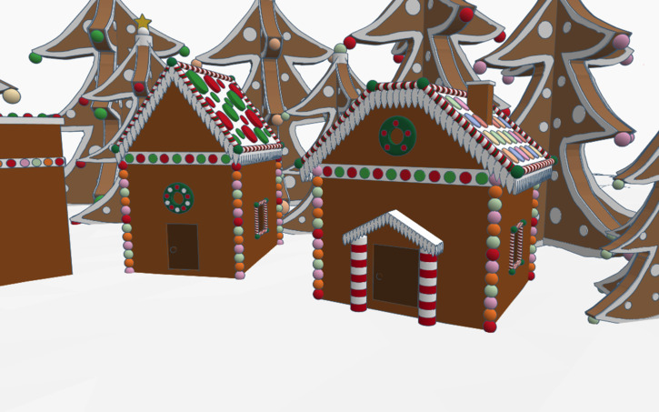 3D design Gingerbread Village - Tinkercad