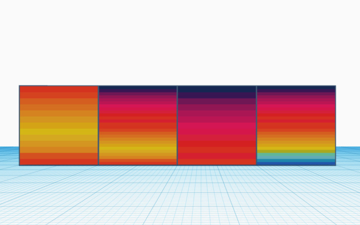 3D design Sunset based gradients. - Tinkercad