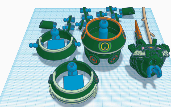 3D design Articulated TOTK construct (3d printable) - Tinkercad