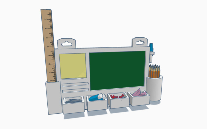 3D design Wall Supplies Organizer - Tinkercad
