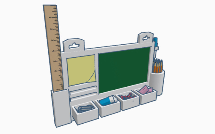 3D design Wall Supplies Organizer - Tinkercad