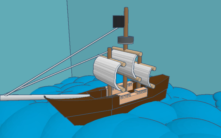 3D design Pirate ship - By BernardoDesign - Tinkercad