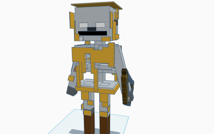 3D design MINECRAFT HUSK SKELETON - Tinkercad