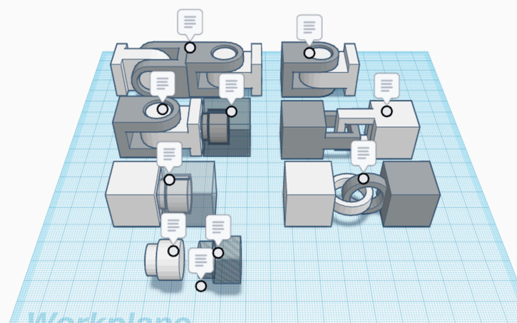 3D design Different types of articulation ( printable) UPDATE - Tinkercad